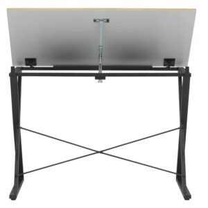 SD STUDIO DESIGNS Axiom II Drawing 42" Wide Adjustable Top Drafting Table, Graphite Black/Ashwood