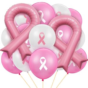 40 pieces breast cancer pink ribbon balloons breast cancer awareness balloons pink breast cancer balloon pink ribbon balloon pink ribbon latex balloon for breast cancer awareness fundraisers