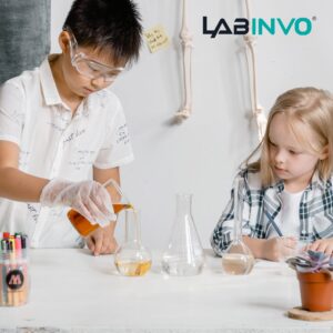 LABINVO Low Form Graduated Glass Beaker, 6pcs of Vol.500ml, 3.3 Borosilicate Glass Beaker Set, IN-BKL500