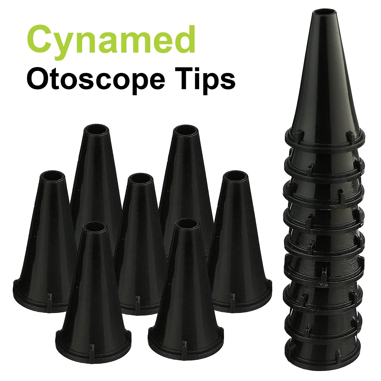 Cynamed Otoscope Cover, Otoscope Specula Tips, Plastic Speculum Disposable, Pack of 50 2.5/4 mm Disposable Otoscope Covers