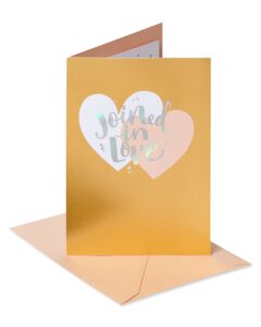 american greetings wedding, bridal shower or engagement card (joined hearts)