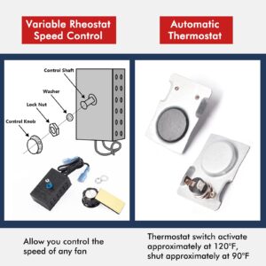 GFK4B Blower Fan Kit for Heatilator NDV4236I, Temco, Majestic, Lennox, Monessen, CFM, Vermont Castings Fireplaces, Rotom HB-RB74K R7-RB74K. FK4 GFK4A GFK4 Heatilator Fireplace Replacement Parts.