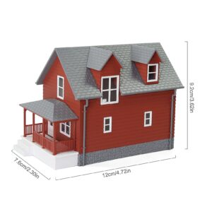 HO Scale Model Building 1:87 Residential Modern House Assembled Architectural for Model Train Layout Diorama JZHO01 (White)