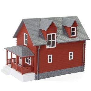 ho scale model building 1:87 residential modern house assembled architectural for model train layout diorama jzho01 (white)