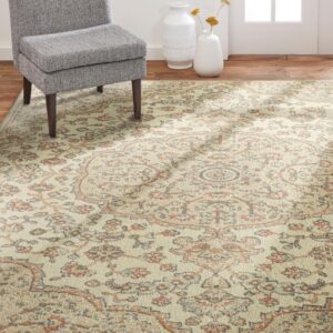 Home Dynamix Royalty Medallion Traditional Area Rug, Beige/Ivory, 7'8"x10'4"