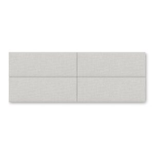 Jaxx Panelist Modern Padded Headboard – Set of 4 Wall Mounted Panels - Queen, Limestone Grey Microvelvet