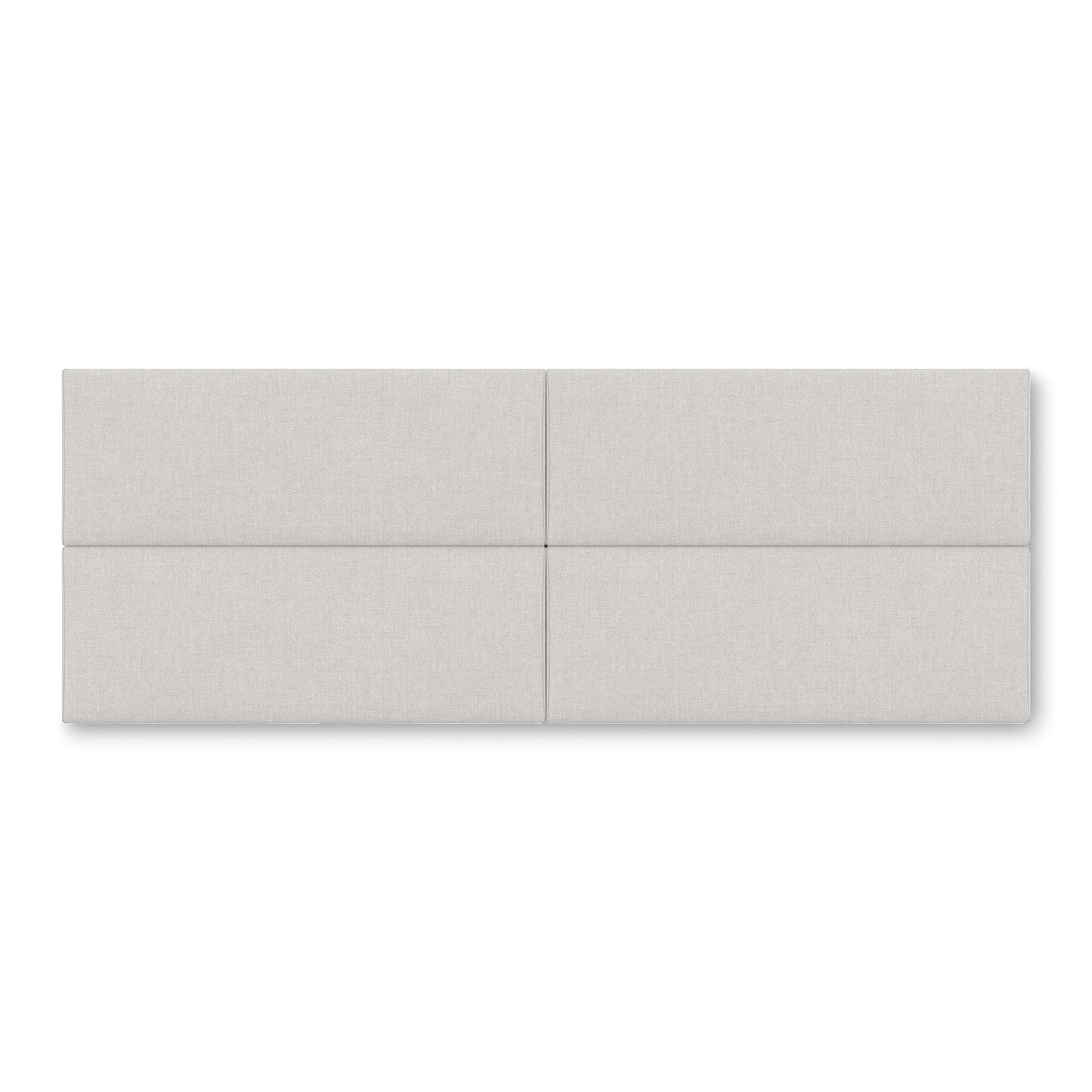 Jaxx Panelist Modern Padded Headboard – Set of 4 Wall Mounted Panels - Queen, Limestone Grey Microvelvet