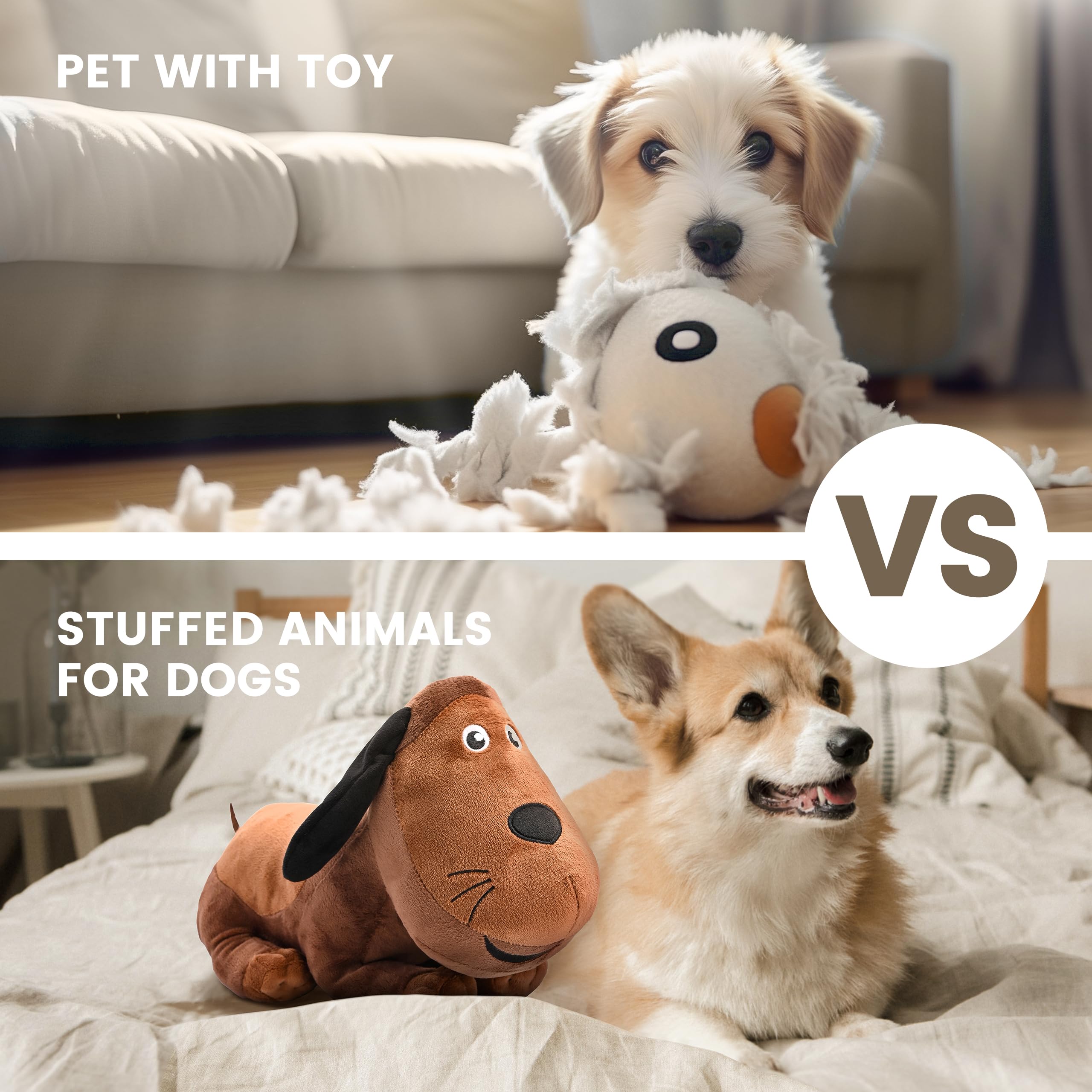 YANWIN Heartbeat Puppy Toy, Dog Heartbeat Toy for Separation Anxiety Relief, Puppy Toy with Heartbeat Stuffed Animal Anxiety Calming Behavioural Aid Toy for Dogs