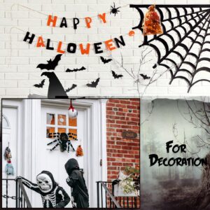 Shappy 200 Pcs Halloween Organza Bags Bulk 4 x 6" Spider Web Treat Bags Black Rattan Halloween Drawstring Candy Gift Bag for Tick or Treat Party