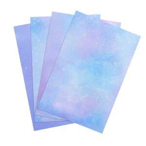 pllieay 4 pieces printed aida cloth 14 count cross stitch fabric, embroidery cloth, 18 x 12 inch, starry sky printed patterns