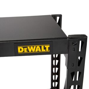 DEWALT Industrial Storage Rack Garage Shelving, 3 Heavy Duty Adjustable Laminate Deck Shelves, 50”W x 18”D x 48”H, 4,500 lb. Capacity, Black