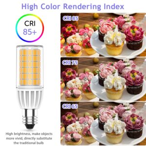 E11 LED Bulb Dimmable 5W, 60W E11 Halogen Bulb Replacement, UL CUL Listed, Warm White 3000K, E11 Bulb Mini Candelabra Base, JD T3/T4 360 Degree Beam Angle E11 Light Bulb for Indoor Lighting, 5Pack