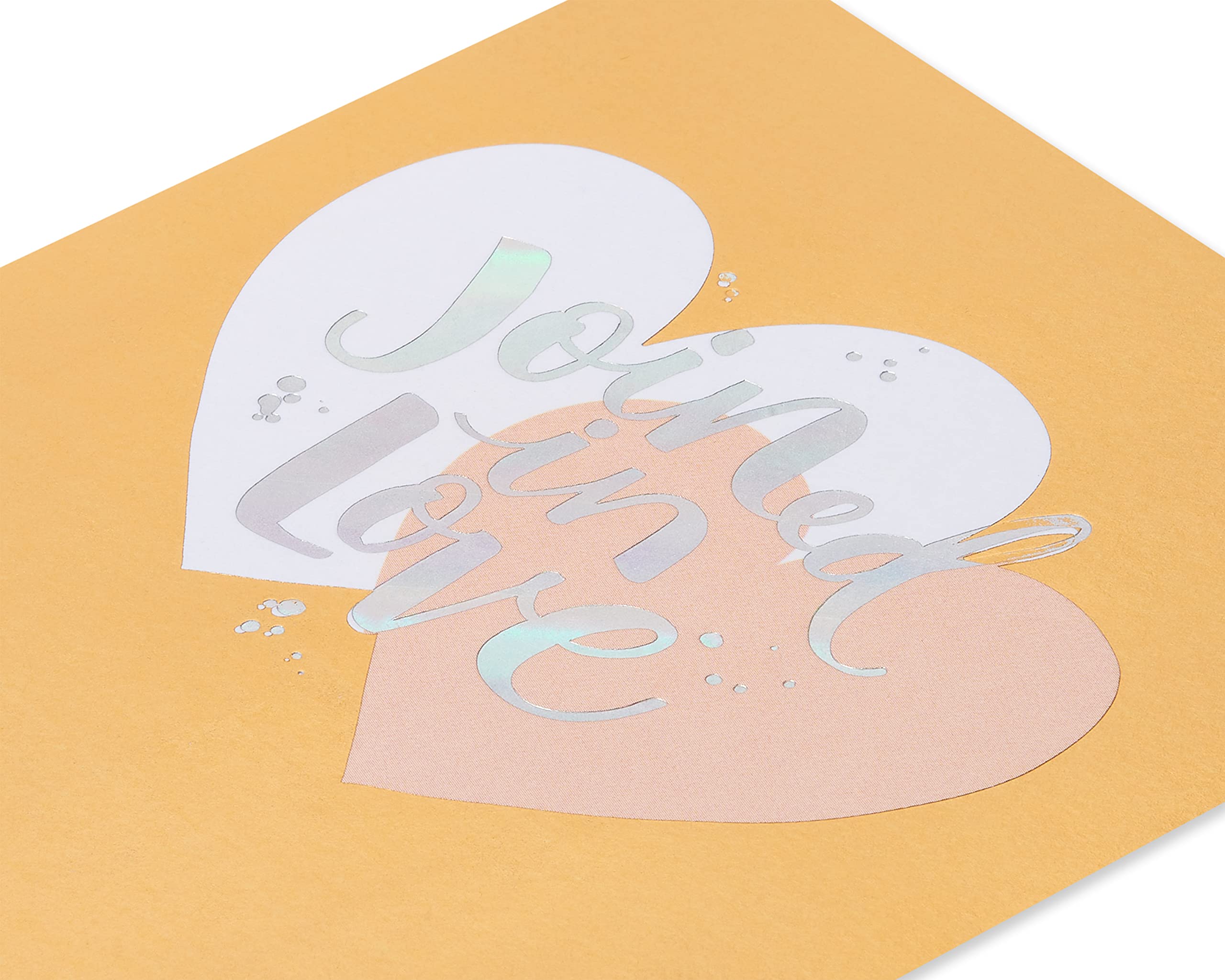 American Greetings Wedding, Bridal Shower or Engagement Card (Joined Hearts)