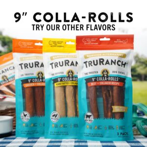 TRURANCH 9" Collagen Roll, Peanut Butter - 3 Pack