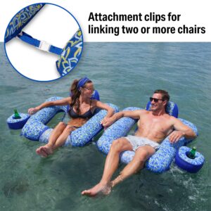 Seachoice Zero Gravity Inflatable Water Chair, Lounge Chair with Cup Holder