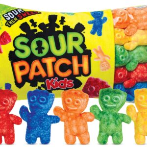 iscream Sour Patch Kids Package 18" x 12" Pillow Set with Mini SPK Candy Pillows