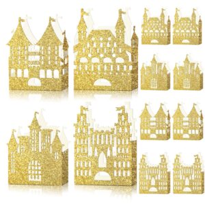 24 pieces gold princess castle box princess birthday party decorations gold castle table centerpiece glitter princess theme party supplies for princess birthday baby shower party favor decorations