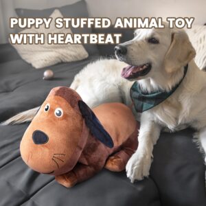 YANWIN Heartbeat Puppy Toy, Dog Heartbeat Toy for Separation Anxiety Relief, Puppy Toy with Heartbeat Stuffed Animal Anxiety Calming Behavioural Aid Toy for Dogs