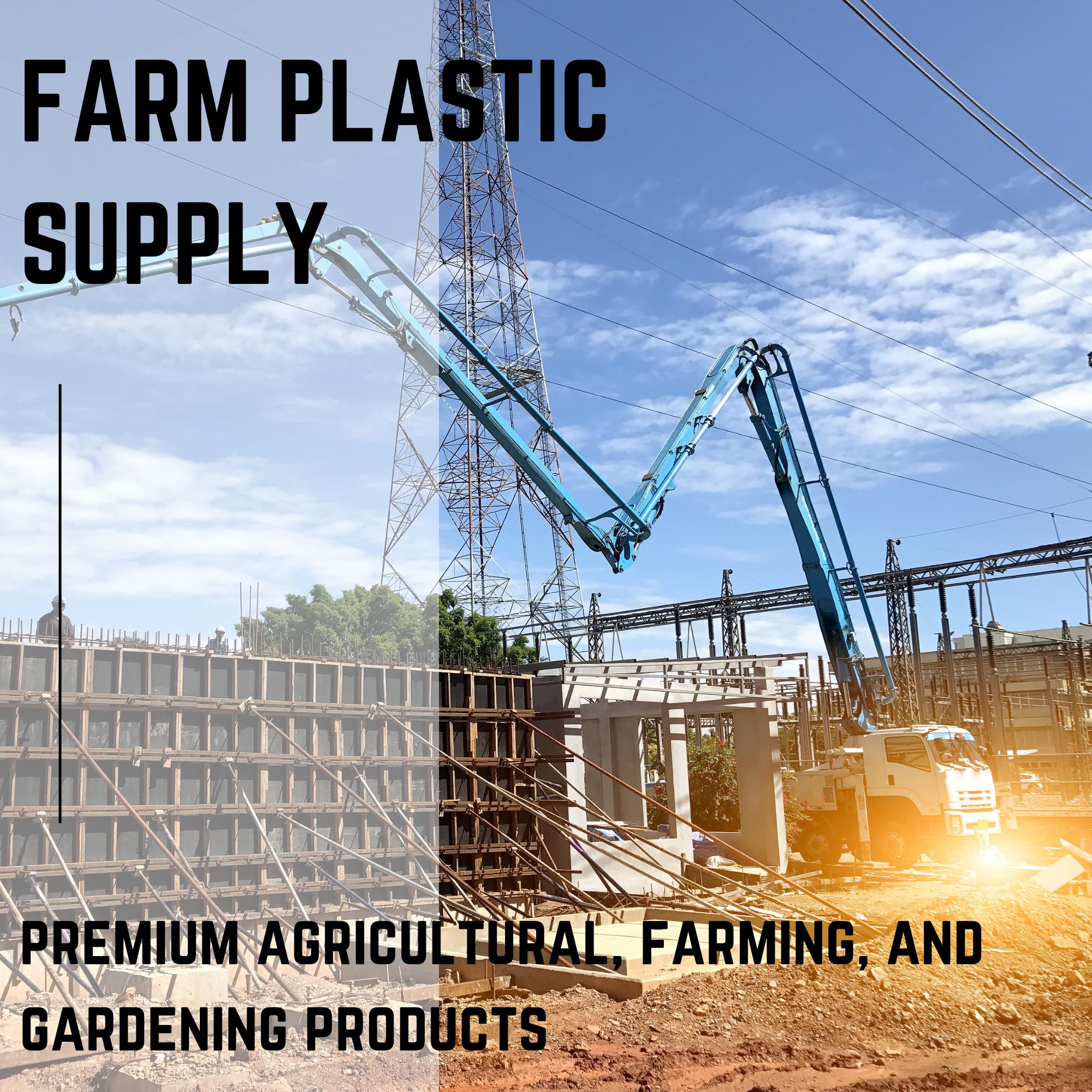 Farm Plastic Supply - Dura Skrim String Reinforced Clear Plastic Sheeting - 6 Mil - (20' x 100') - Reinforced Poly Film Tear Resistant, Weatherproof, Vapor Barrier Polyethylene Roll for Construction