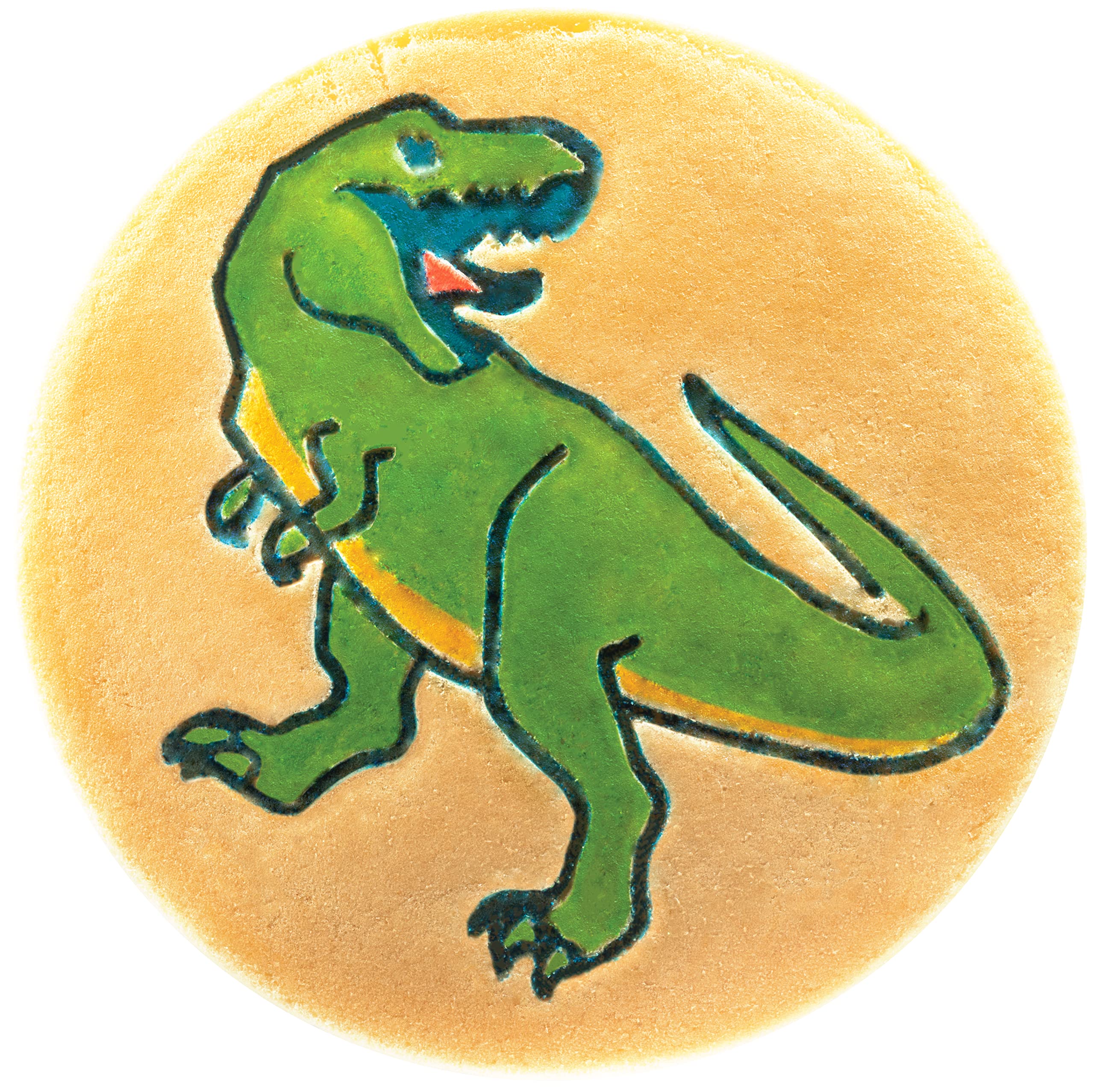 Jumbo Dinosaur Pancake Pan - Make Giant 10" Jurassic Pancakes for Magical Kid's Dino Christmas Breakfast - Includes 6 Edible Markers For Added Family Fun - Non Stick Griddle, Cool Unique Holiday Gift