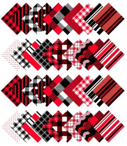 soimoi stripes print precut 5-inch cotton fabric quilting squares charm pack diy patchwork sewing craft- red