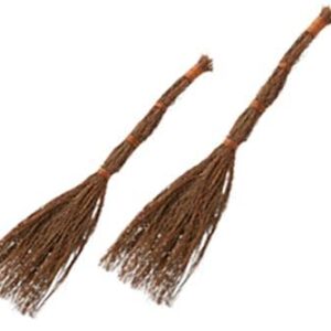 Two 36 Inch Cinnamon Twig Brooms - Fall Halloween Decoration - 2 Broom Package