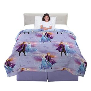 disney frozen 2 kids bedding soft microfiber comforter, full, "official" disney product by franco