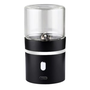 spacenight electric herb grinder, usb-rechargeable, 1.7oz glass herb chamber - ideal for everyday carry