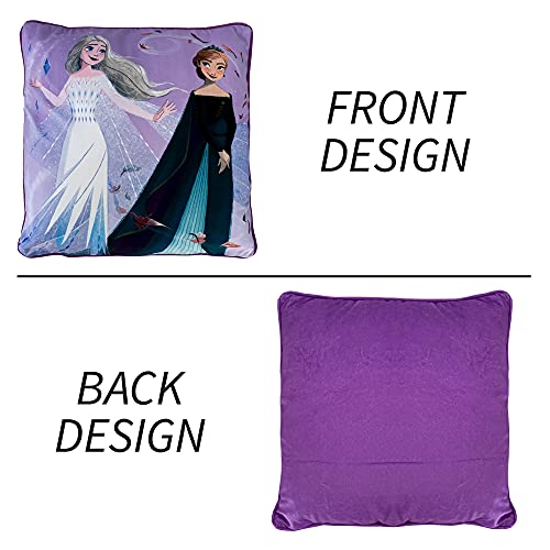 Franco Kids Bedding Soft Decorative Pillow Cover, 15 in x 15 in, Disney Frozen 2