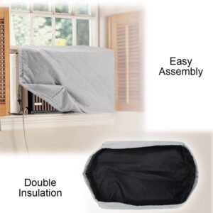 Indoor Air Conditioner Cover Window AC Unit Cover with Drawstring Double Insulation for Inside(21"x15"x3.5")