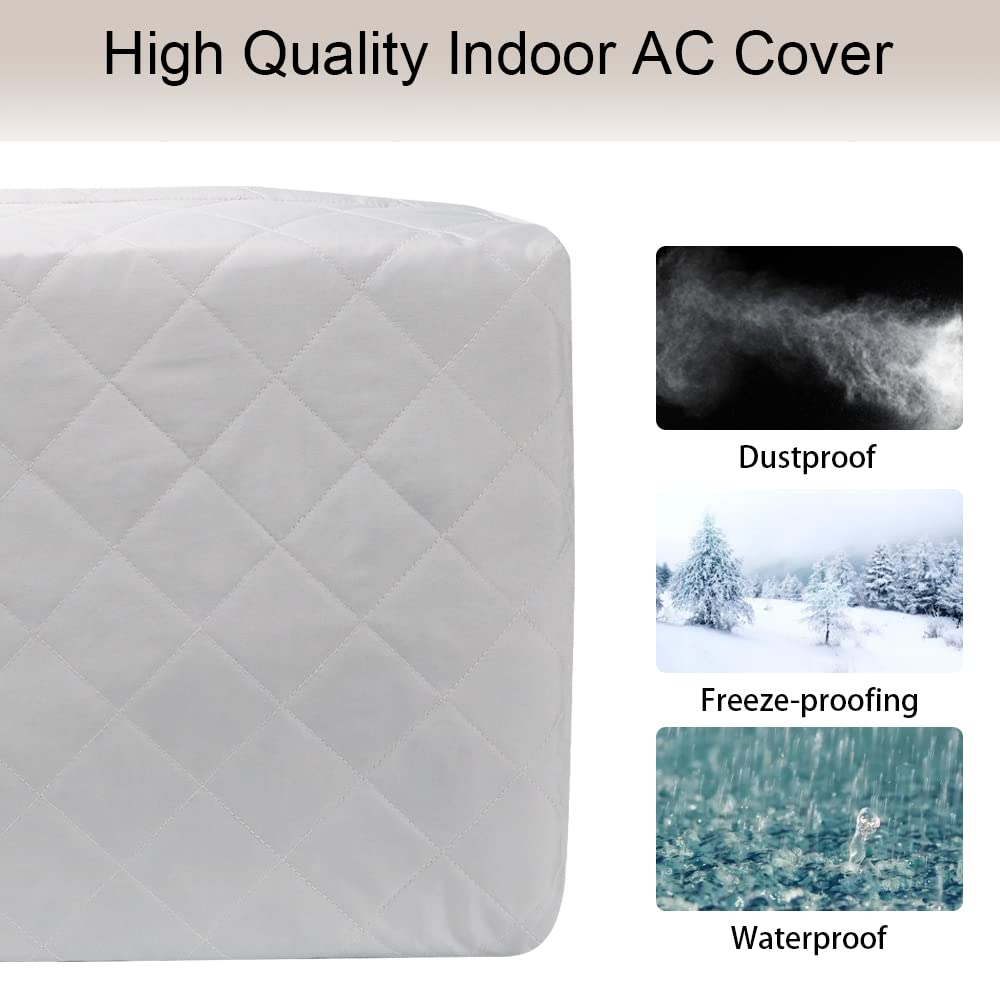 Indoor Air Conditioner Cover Window AC Unit Cover with Drawstring Double Insulation for Inside(21"x15"x3.5")