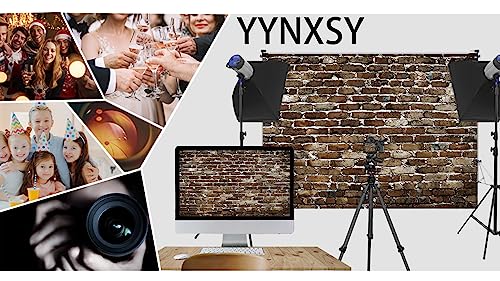 YYNXSY 7x5FT Brown Brick Wall Background Brick Background Large Fabric Brick Photo Background Baby Shower Birthday Party Wedding Graduation Home Decoration Photo Booth Props Banner YY-5