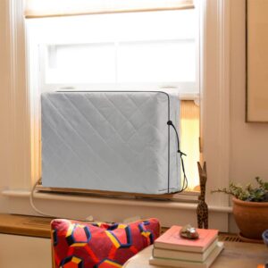 Indoor Air Conditioner Cover Window AC Unit Cover with Drawstring Double Insulation for Inside(21"x15"x3.5")