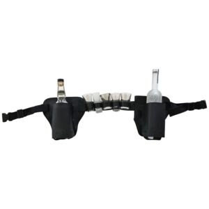 Liquor Holster - Liquor Belt - Shot Holder - Version 2.0 Holds 5 Shot Glasses And 2 Bottles (Black)