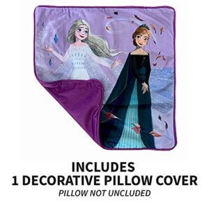 Franco Kids Bedding Soft Decorative Pillow Cover, 15 in x 15 in, Disney Frozen 2