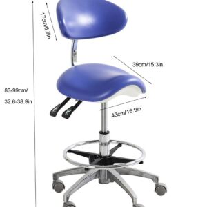 Standard Dental Mobile Chair Doctor's Stool PU Leather Dentist Chair Swivel Work Chair