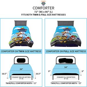 Franco Kids Bedding Super Soft Microfiber Reversible Comforter, Twin/Full, Paw Patrol