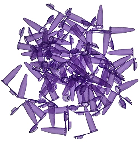 MUHWA 500 PCS Polypropylene Graduated Microcentrifuge Tubes with Snap Cap, 1.5ML Micro Test Tubes Conical Microtube Sample Vial for Laboratory (Purple)