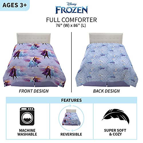 Disney Frozen 2 Kids Bedding Soft Microfiber Comforter, Full, "Official" Disney Product By Franco