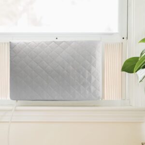 Indoor Air Conditioner Cover Window AC Unit Cover with Drawstring Double Insulation for Inside(21"x15"x3.5")