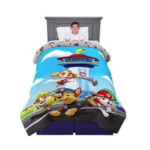 franco kids bedding super soft microfiber reversible comforter, twin/full, paw patrol