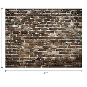 YYNXSY 7x5FT Brown Brick Wall Background Brick Background Large Fabric Brick Photo Background Baby Shower Birthday Party Wedding Graduation Home Decoration Photo Booth Props Banner YY-5