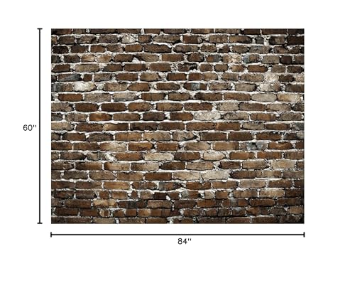 YYNXSY 7x5FT Brown Brick Wall Background Brick Background Large Fabric Brick Photo Background Baby Shower Birthday Party Wedding Graduation Home Decoration Photo Booth Props Banner YY-5