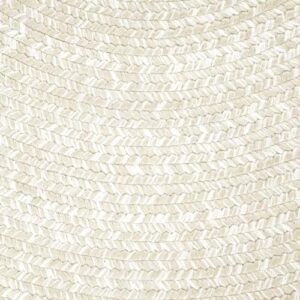 Superior Reversible Braided Indoor/Outdoor Area Rug, 4' x 6', Cream-White