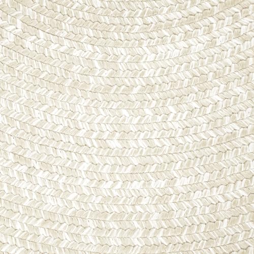 Superior Reversible Braided Indoor/Outdoor Area Rug, 4' x 6', Cream-White