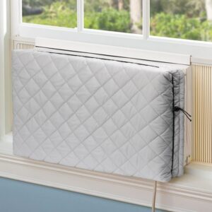 indoor air conditioner cover window ac unit cover with drawstring double insulation for inside(21"x15"x3.5")