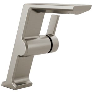 delta faucet 699-ss-pr-dst pivotal single hole, lumicoat stainless