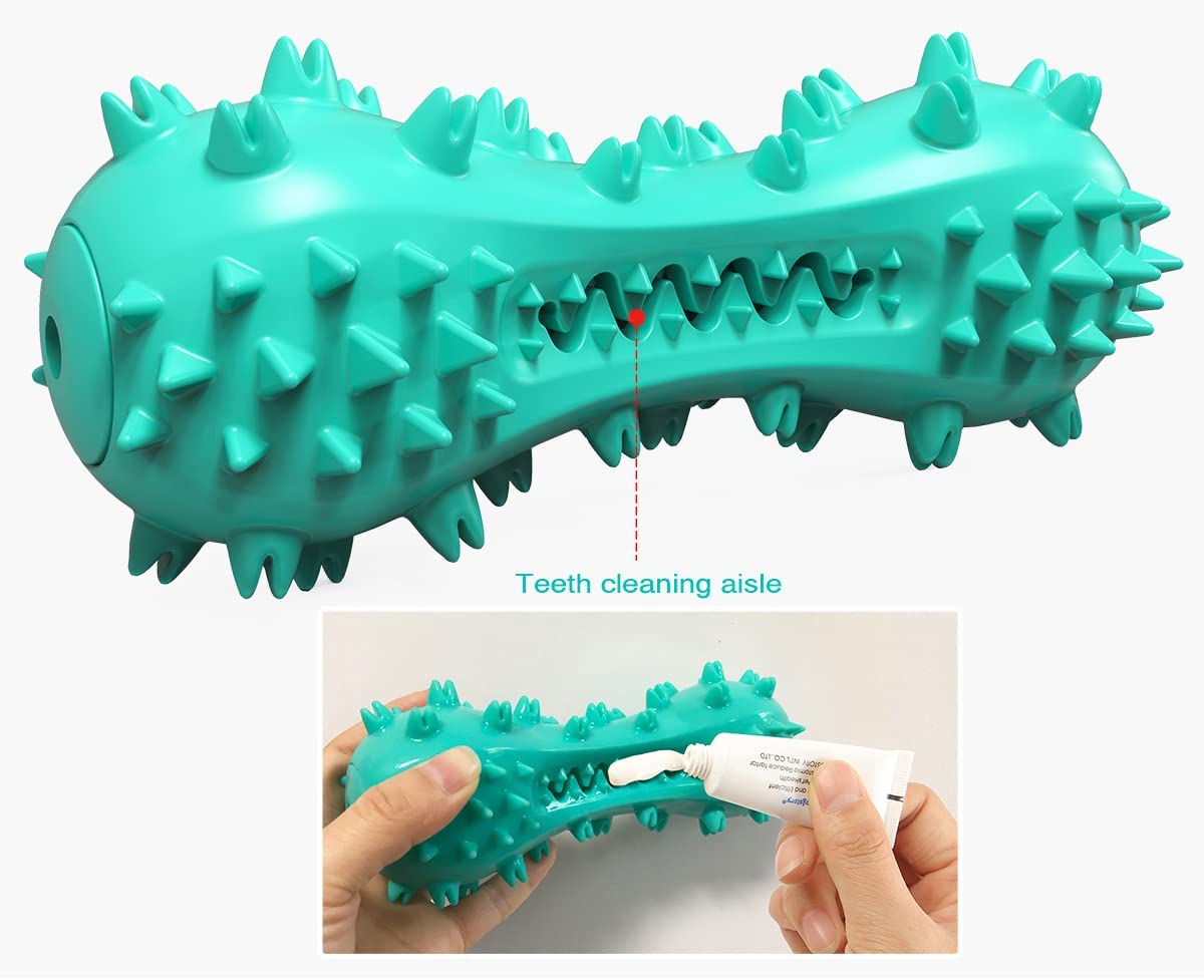 Carllg Puppy Teething Chew Toys, Dog Toys for Aggressive Chewers, Indestructible Tough Durable Dog Toothbrush Toys, Squeaky Interactive Dog Toy for Small Medium Large Breed