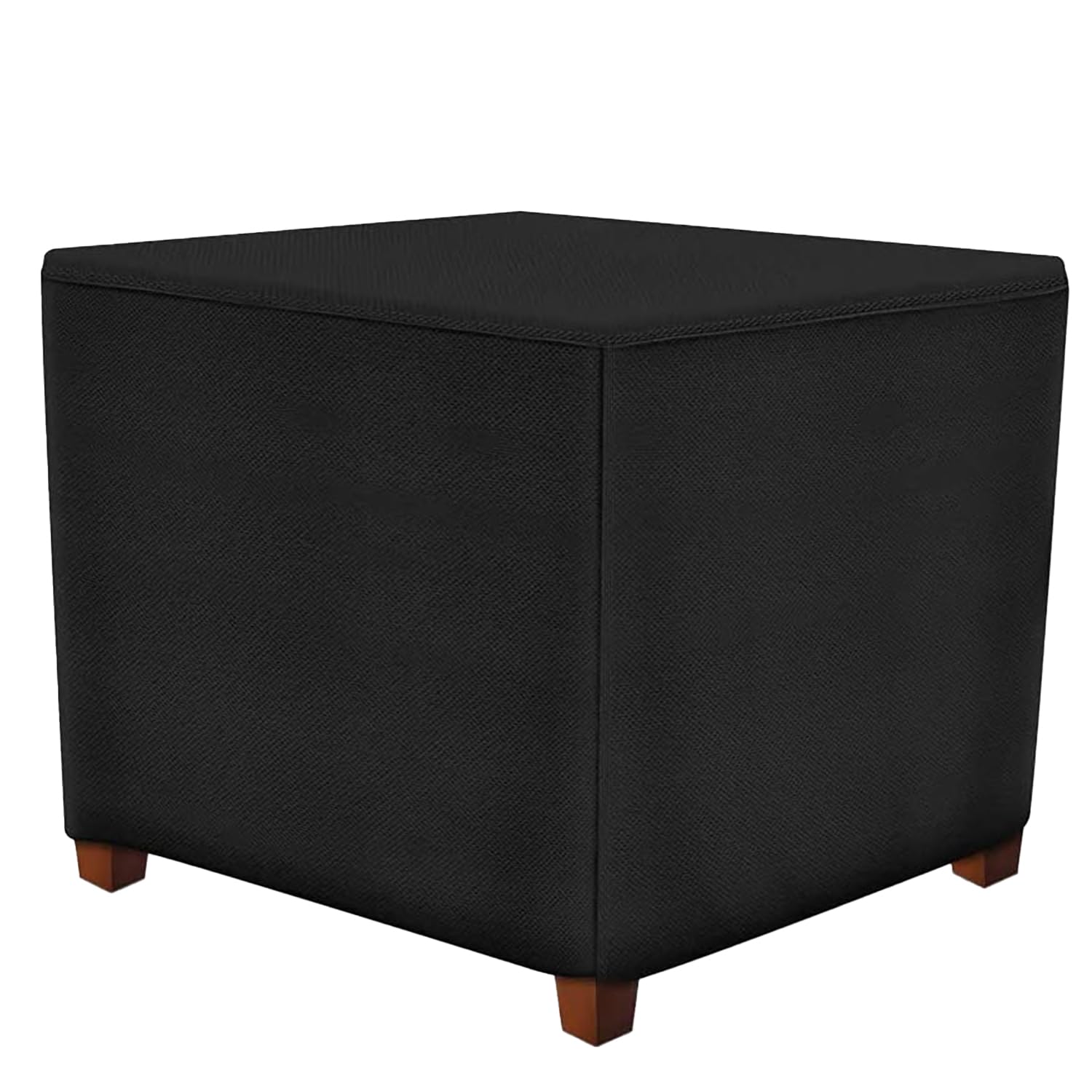 Patio Large Waterproof Ottoman Cover - Outdoor Square Side Table Covers - Patio Ottoman Washable Cover - Heavy Duty Furniture 36x36x28 Inch Black