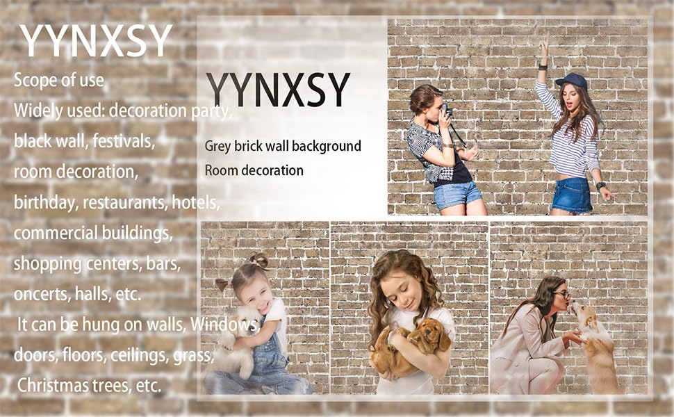 YYNXSY 7x5FT Brick Wall Background Primary Color Brick Background Large Fabric Brick Photo Background Baby Shower Birthday Party Wedding Graduation Home Decoration Photo Booth Prop Banner YY-4